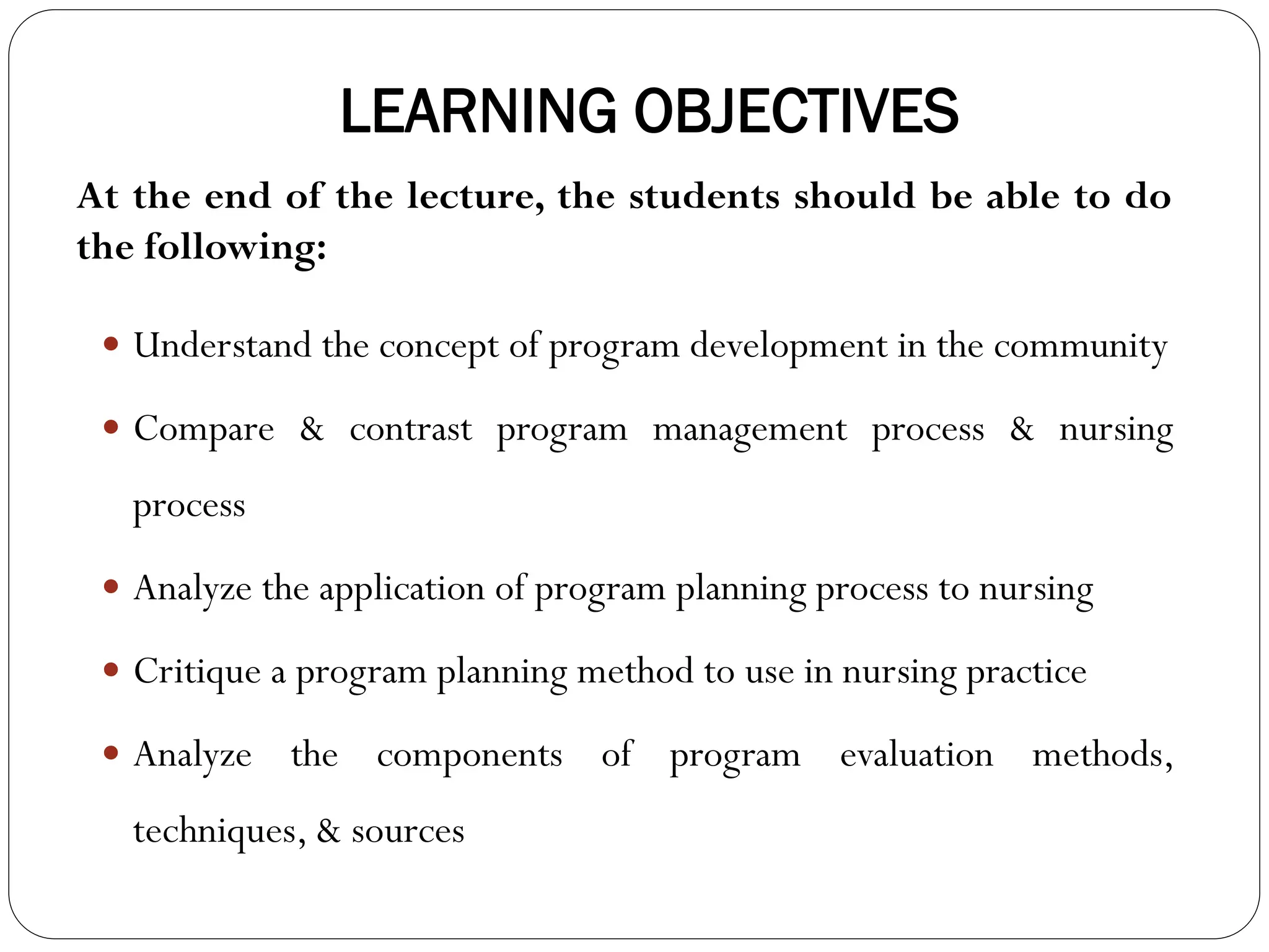 Program Planning and Development PowerePoint | PDF