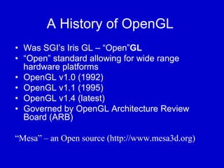 OpenGL Introduction. | PDF