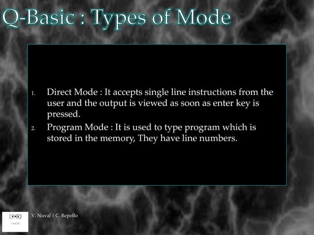 Programming : QBASIC | PPT