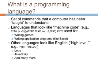 Programming | PPT