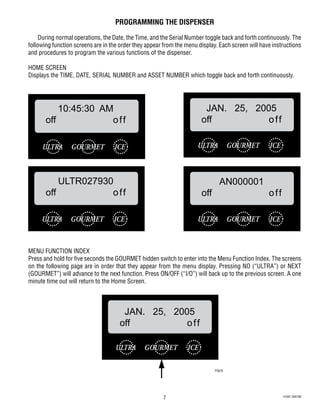 BUNN Ultra 2 Slush Machine - Programming | PDF