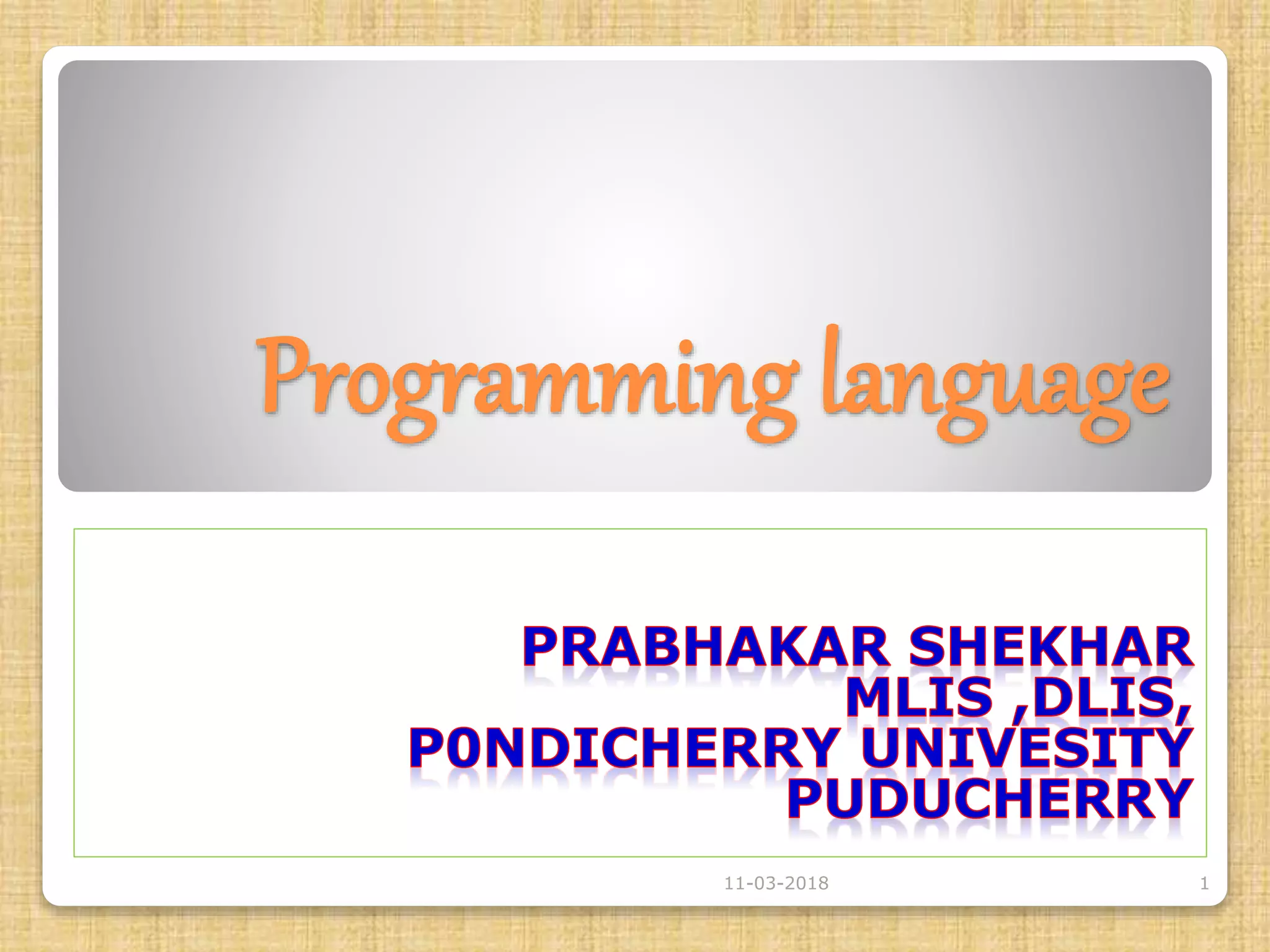 Programming.language | PPT