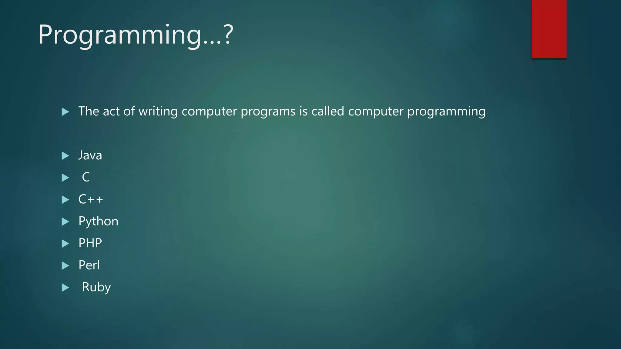 Programming Ppt