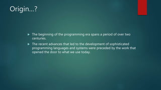 Programming | PPT