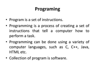 Programming | PPT