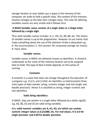 Programming | DOCX | Programming Languages | Computing