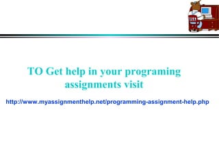 Programming assignment help | PPT
