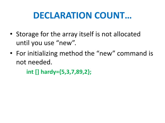 Arrays in java | PPTX