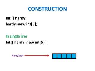 Arrays in java | PPTX