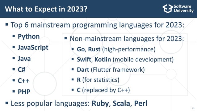Programming Languages Trends for 2023 | PPTX