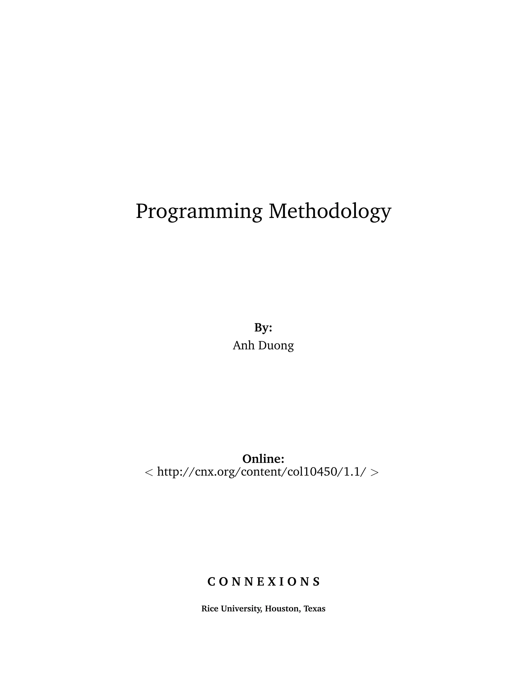 Programming Methodology 11 Pdf