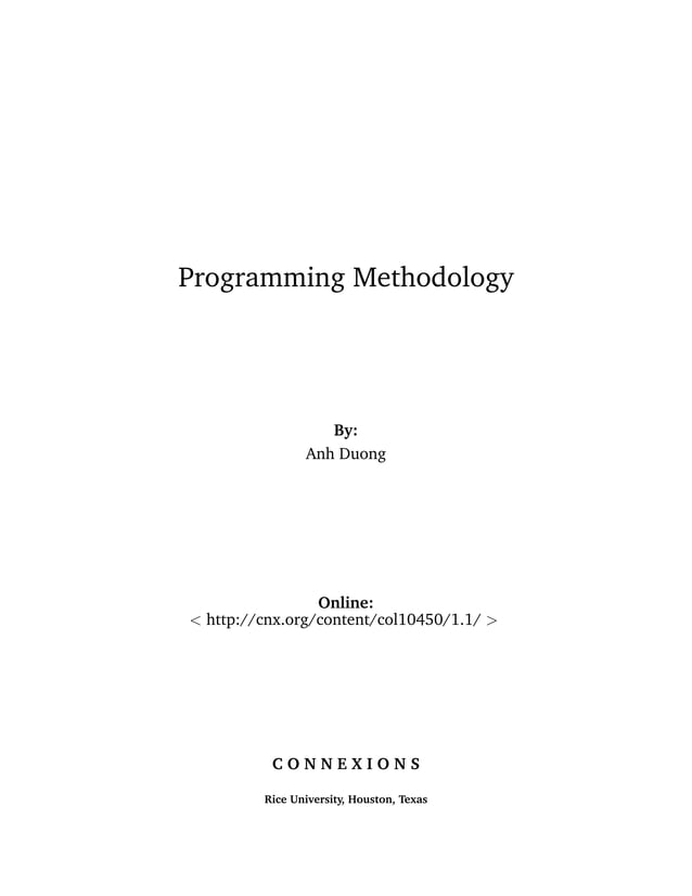 Programming methodology-1.1 | PDF
