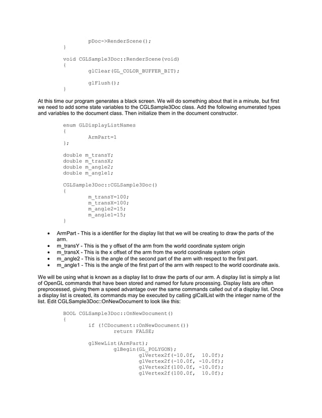 Programming using opengl in visual c++ | PDF