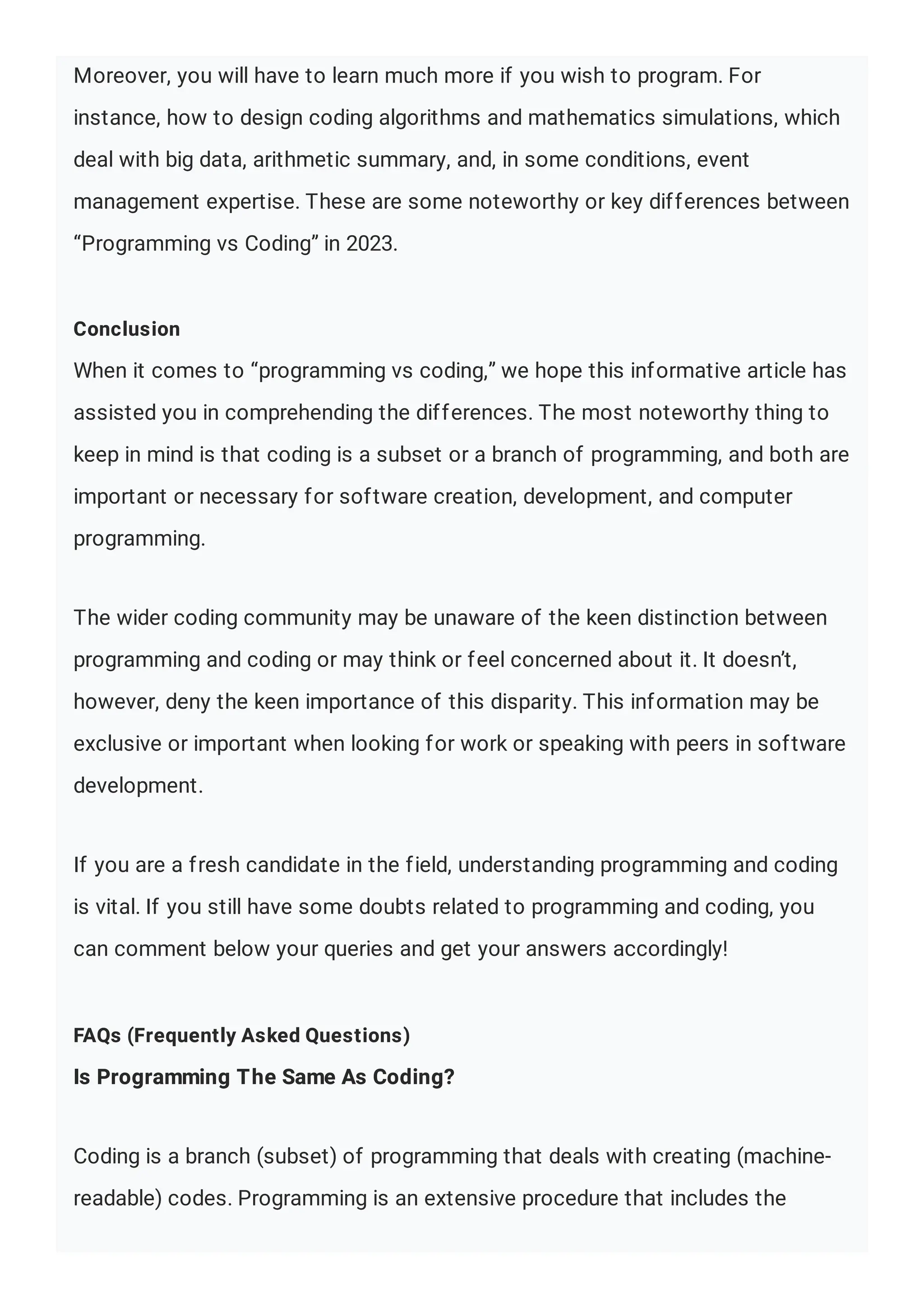 Programming Vs Coding Unveiling The Key Differences Pdf