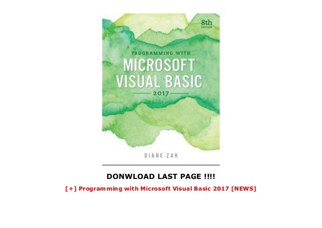 Programming with Microsoft Visual Basic 2017 [NEWS]
