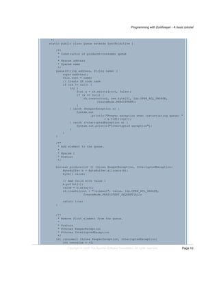 Programming with ZooKeeper - A basic tutorial | PDF | Programming Languages | Computing