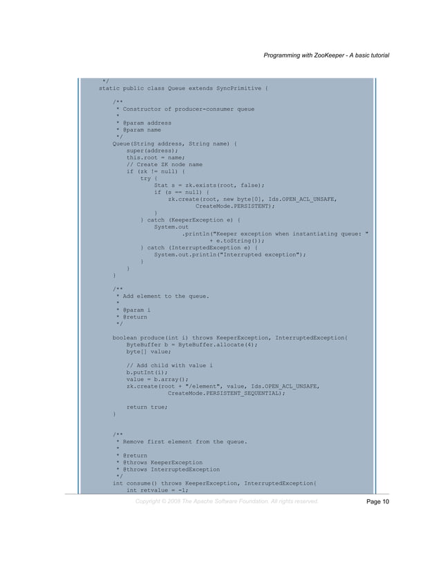 Programming with ZooKeeper - A basic tutorial | PDF | Programming Languages | Computing