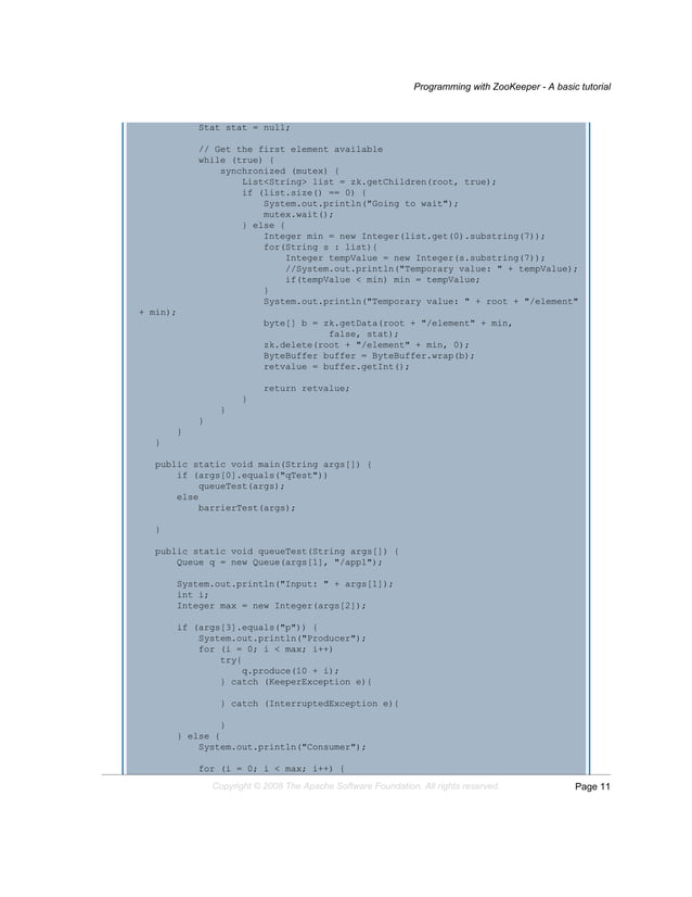 Programming with ZooKeeper - A basic tutorial | PDF | Programming Languages | Computing
