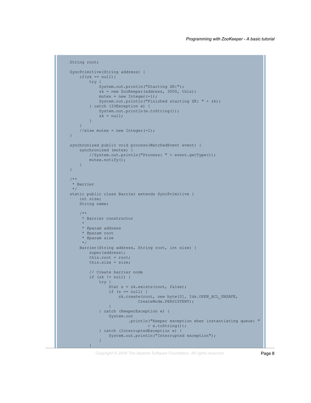 Programming with ZooKeeper - A basic tutorial | PDF | Programming Languages | Computing
