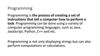 Programming 1.pptx | Free Download