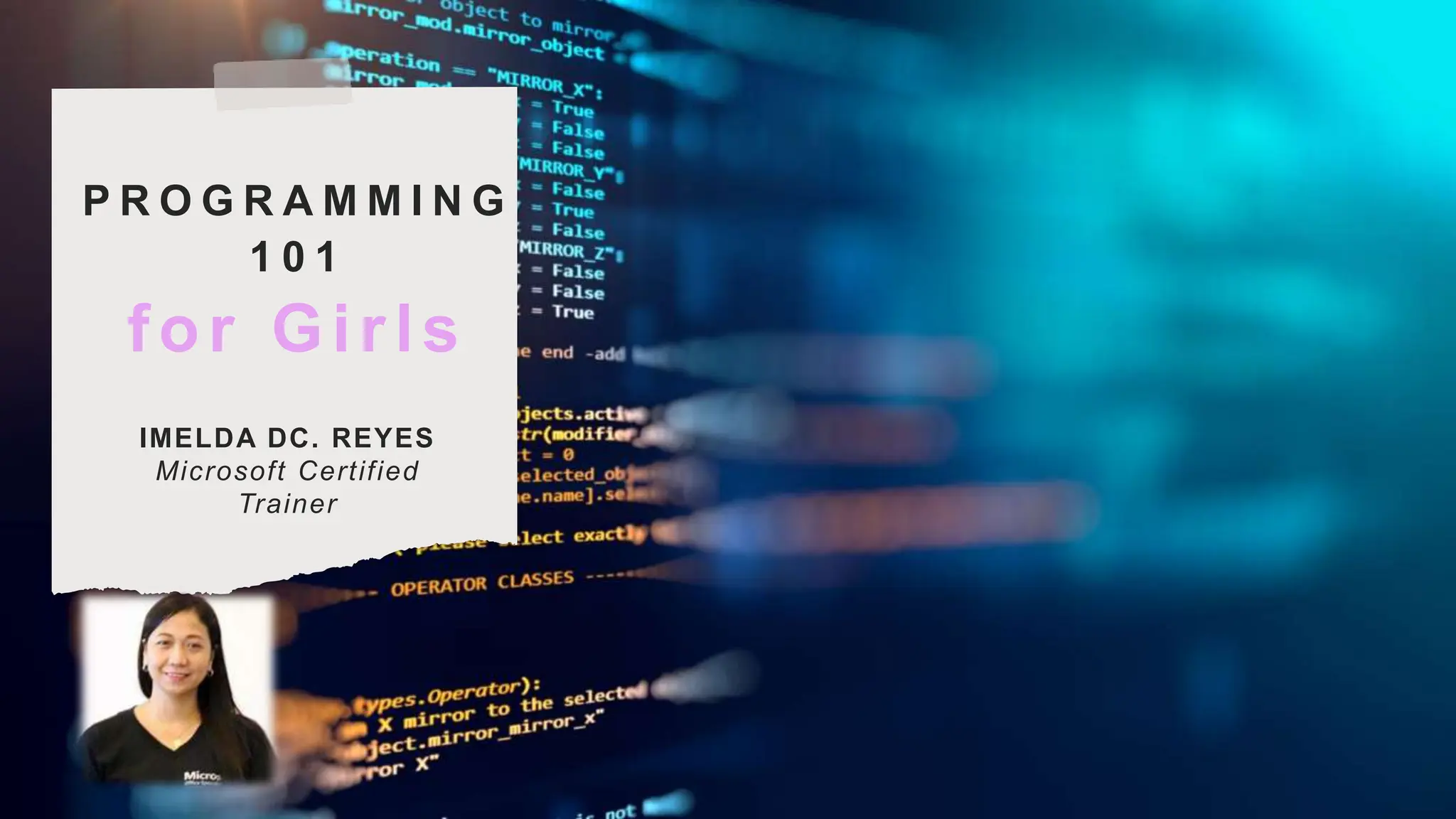 PowerPoint Presentation about Programming 101 for Girls | PPTX