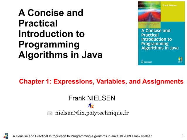 (chapter 1) A Concise and Practical Introduction to Programming Algorithms in Java | PPT