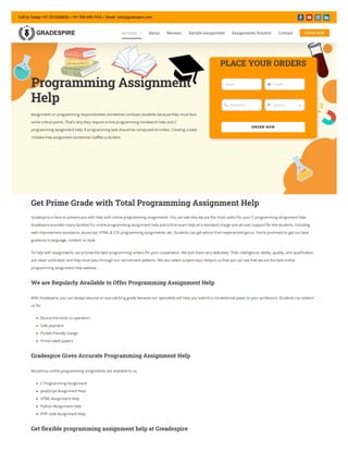 Programming Assignment Help | Expert Assistance from Gradespire | PDF