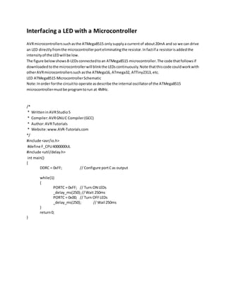 Programming avr microcontroller digital i | PDF