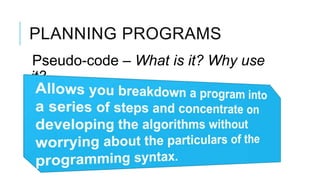 Programming basics | PPT