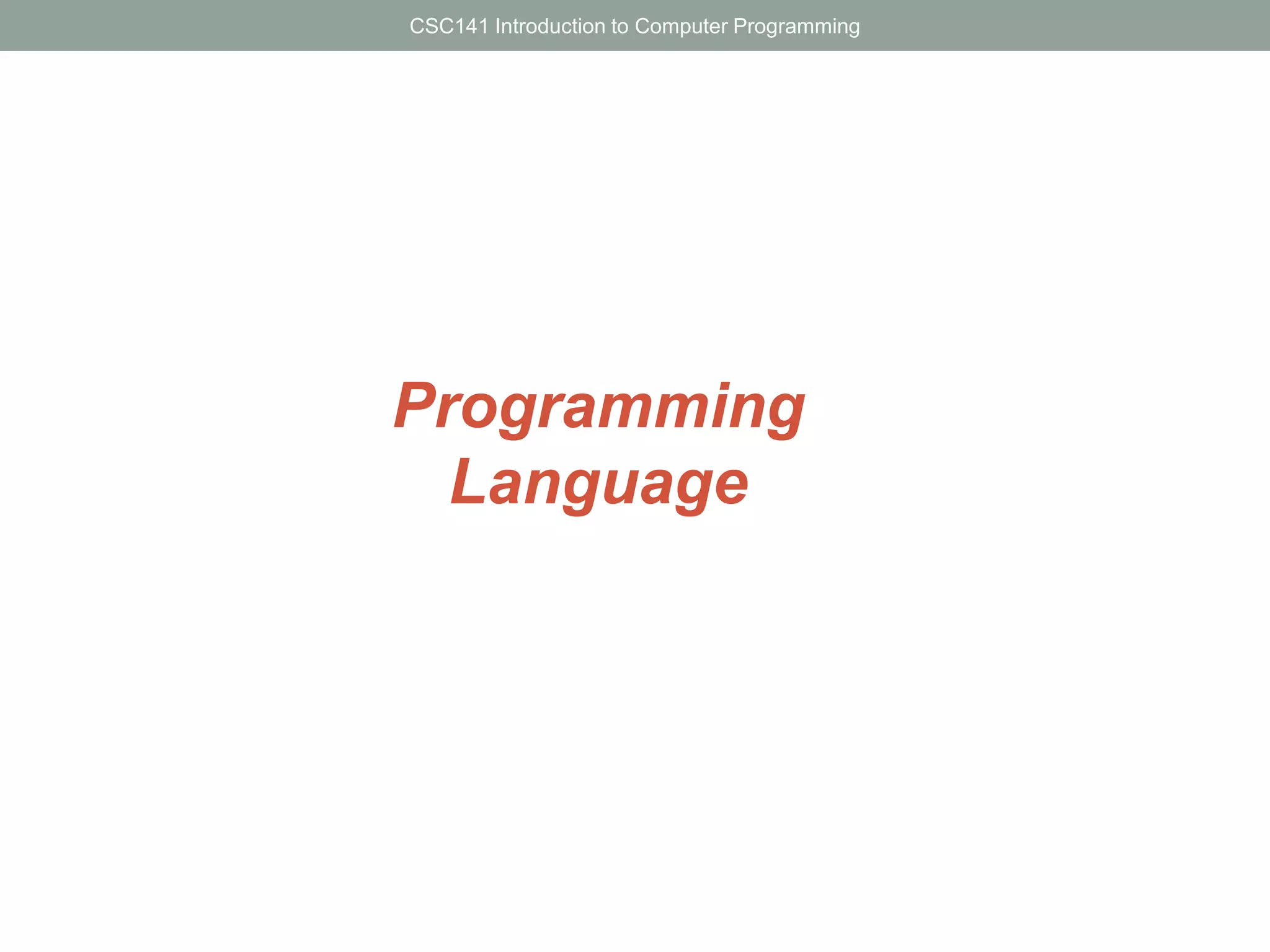 Programming basics | PPT