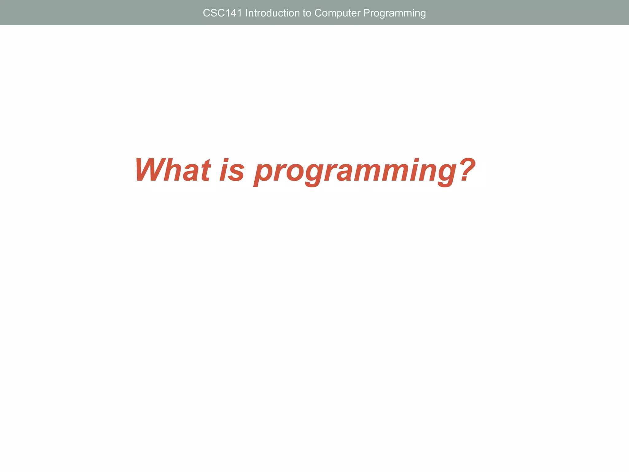 Programming basics | PPT