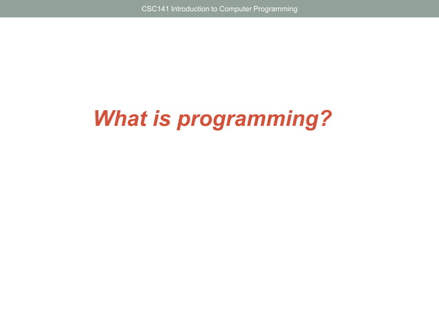 Programming basics | PPT