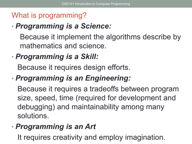 Programming basics | PPT