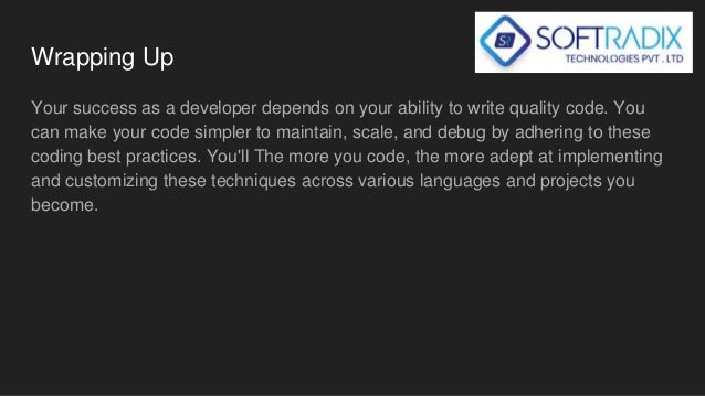 Programming Best Practices For Writing Better Code Ppt