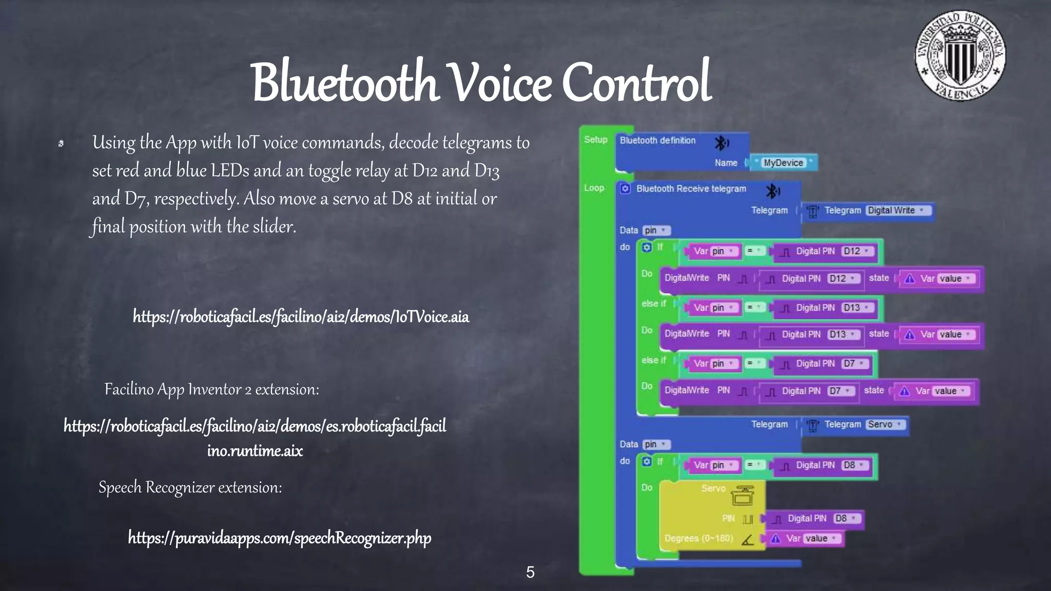 Bluetooth voice control with Facilino | PPTX