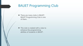 Programming club | PPT