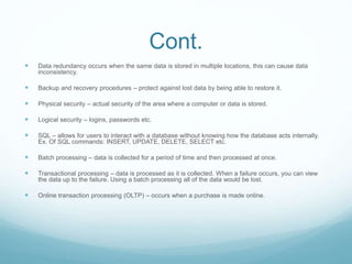 Programming concepts and data management | PPTX