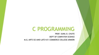 C Programming Fundamentals | PPT