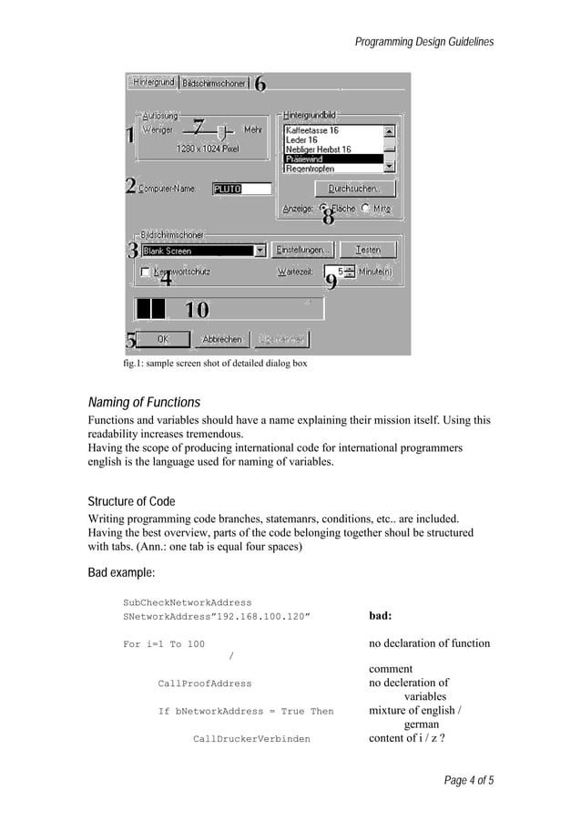 Programming Design Guidelines | PDF