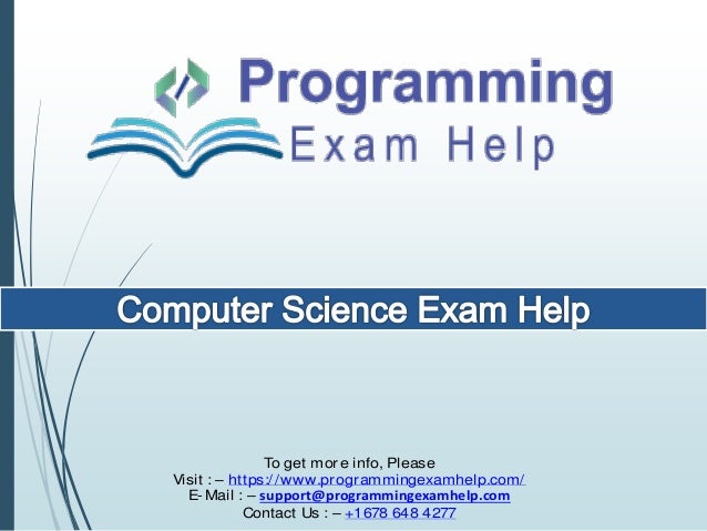 Computer Science Exam Help | PPT