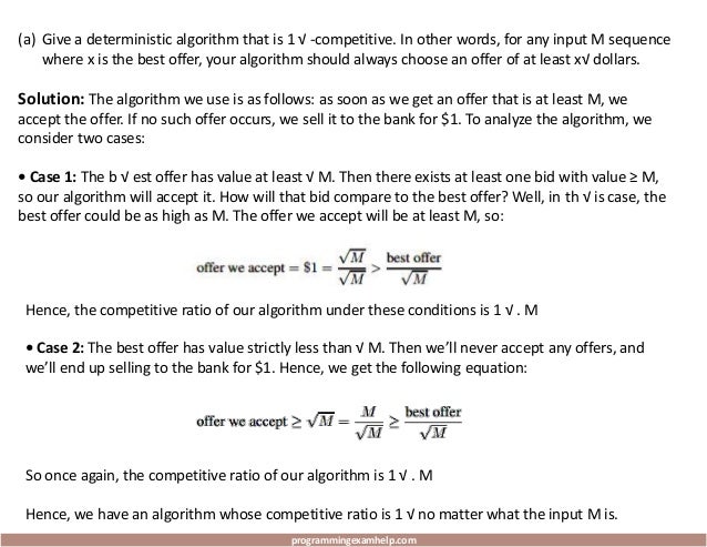 Algorithm Exam Help | PPT