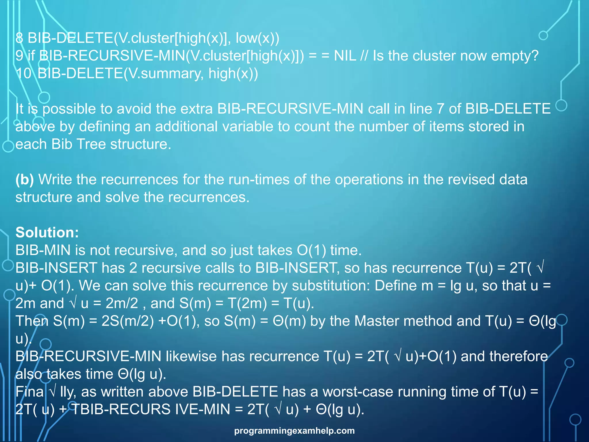 Algorithm Exam Help | PPT