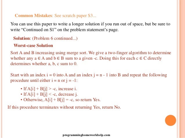 Algorithms Exam Help | PPTX