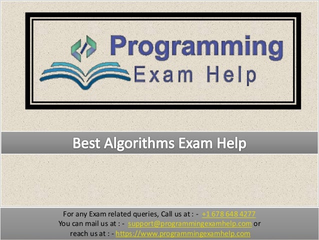 Algorithms Exam Help | PPT