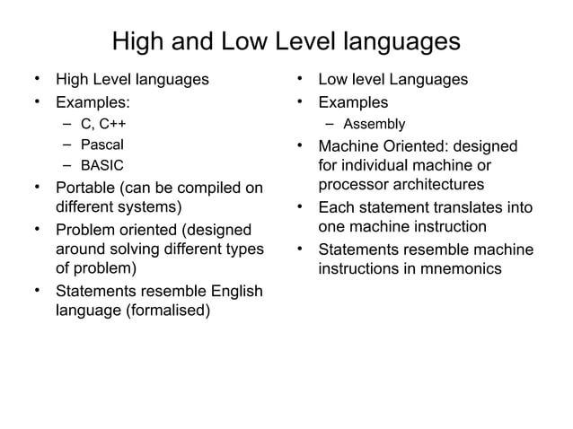 Programming For A2 Comp | PPT