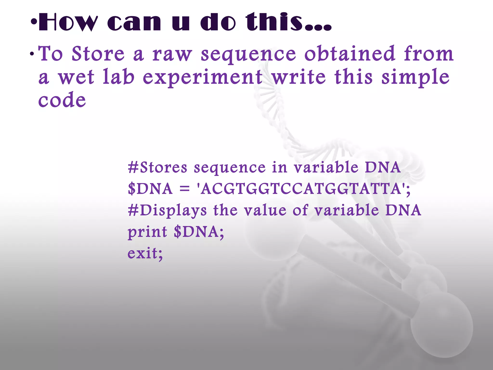 Programming for biologists | PPT