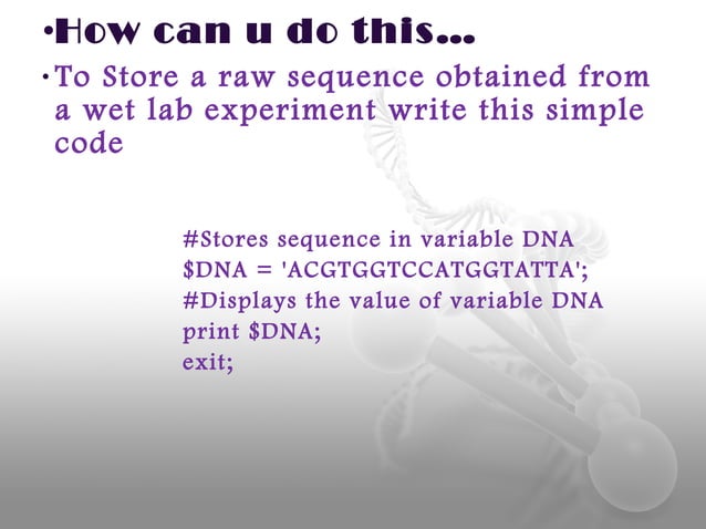Programming for biologists | PPT