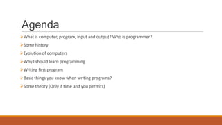 Programming for daily life - introduction | PPTX