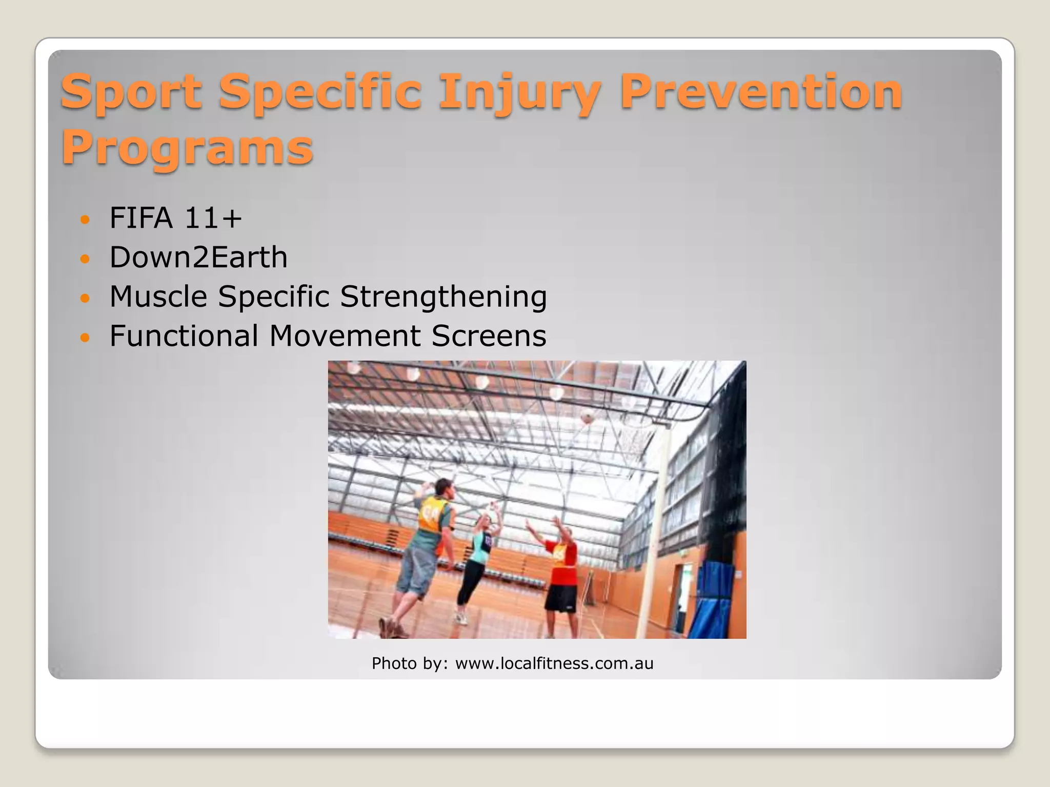 Programming for Injury Prevention | PPT