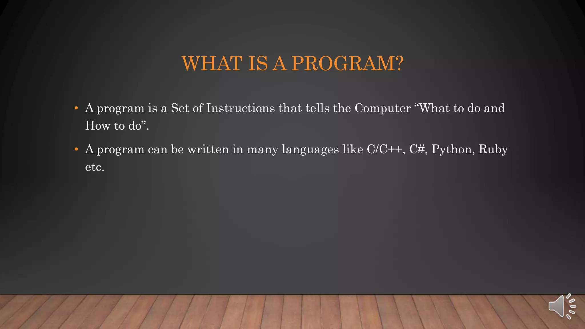 Programming fundamentals presentation | PPTX